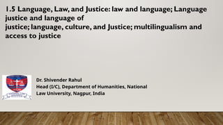 language law and justice-language justice | PPTX