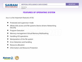1.4 Operating system overview-objectives and functions - Evolution of ...