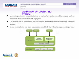 1.4 Operating system overview-objectives and functions - Evolution of ...