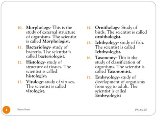 1. Introduction to biology form 1 notes | PDF