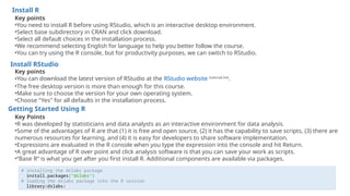 1.R-Basics Software & Programing power point | PPTX