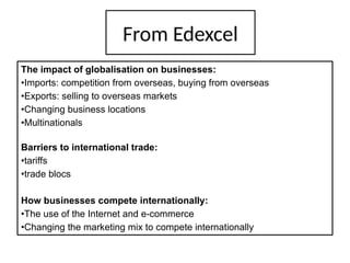 GCSE Business - Business and Globalisation.pptx