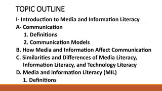 MIL (Part 1)-wetyefdCommunication, Media, Information, Technology ...