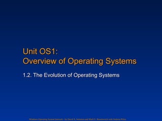 overview of operating systems os evaluation | PPT