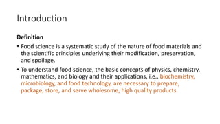 Comprehensive Introduction to Food Science: Principles and Measurements ...