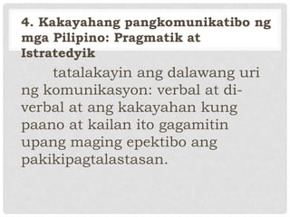 Komunikasyon at Pananaliksik sa Wika at Kulturang Pilipino: Isang ...
