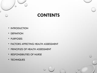 Comprehensive Health Assessment: Principles, Techniques, and Nursing ...