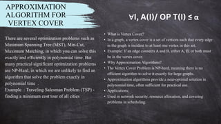 Approximation Algorithms for the Vertex Cover Problem: Concepts and ...