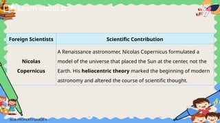 Notable Filipino and Foreign Scientists: Contributions and Discoveries ...