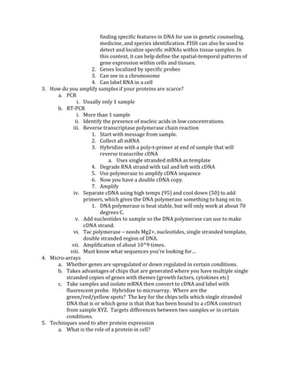 1.27.2010 lecture | DOCX | Biological Sciences | Science