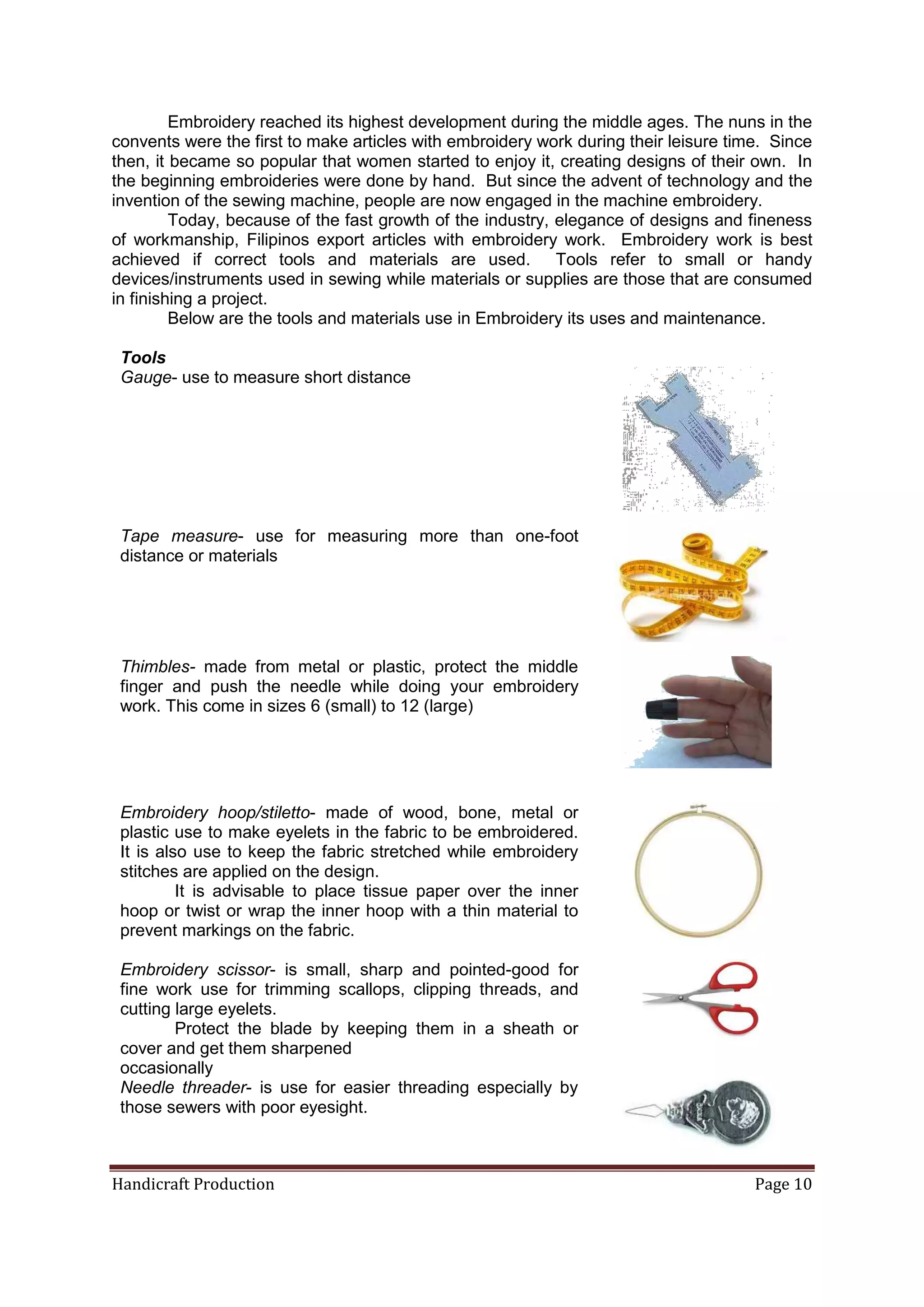 K-12 Module in T.L.E. Grade 8 Second Grading (Handicrafts) | PDF
