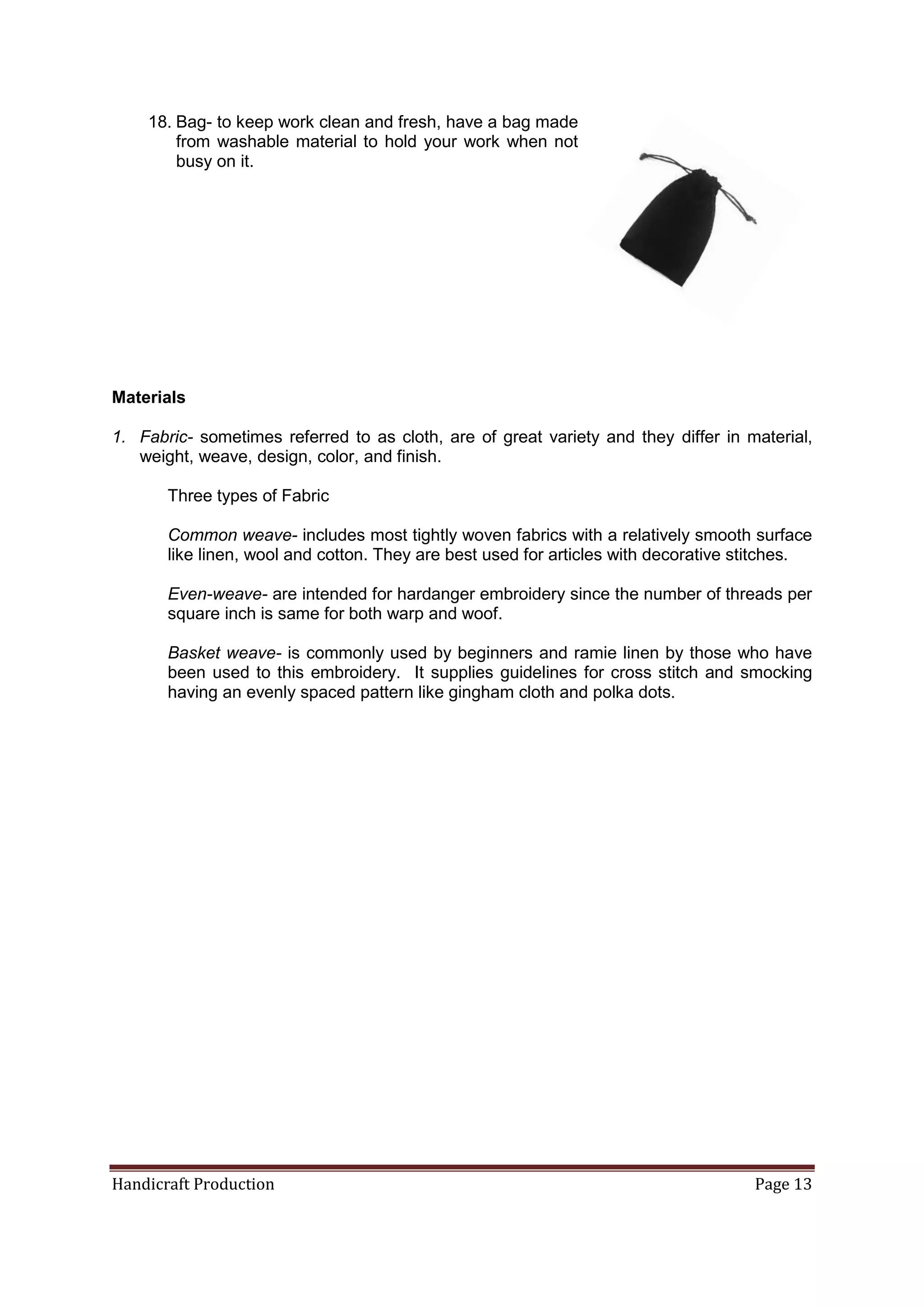 K-12 Module in T.L.E. Grade 8 Second Grading (Handicrafts) | PDF