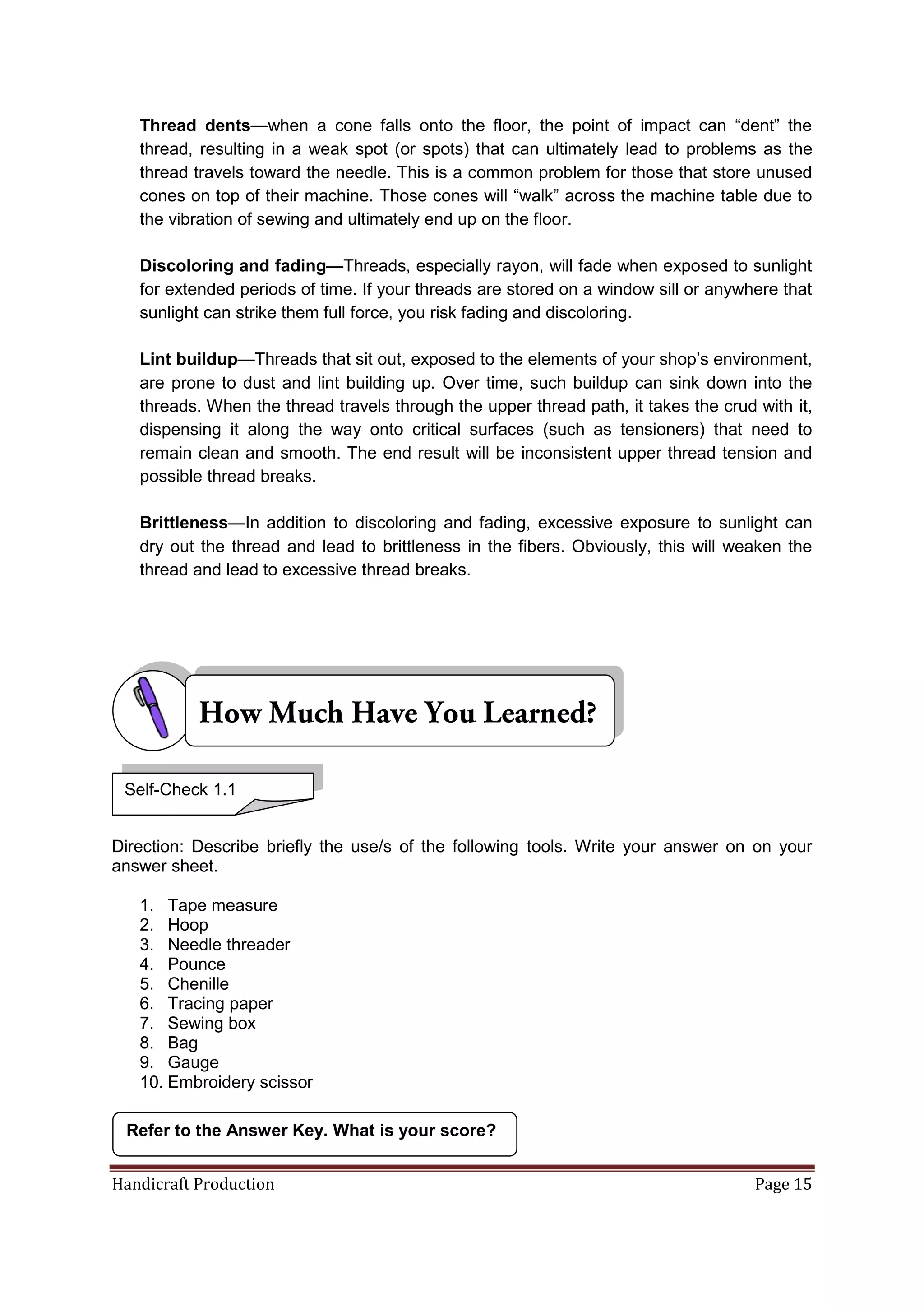 K-12 Module in T.L.E. Grade 8 Second Grading (Handicrafts) | PDF