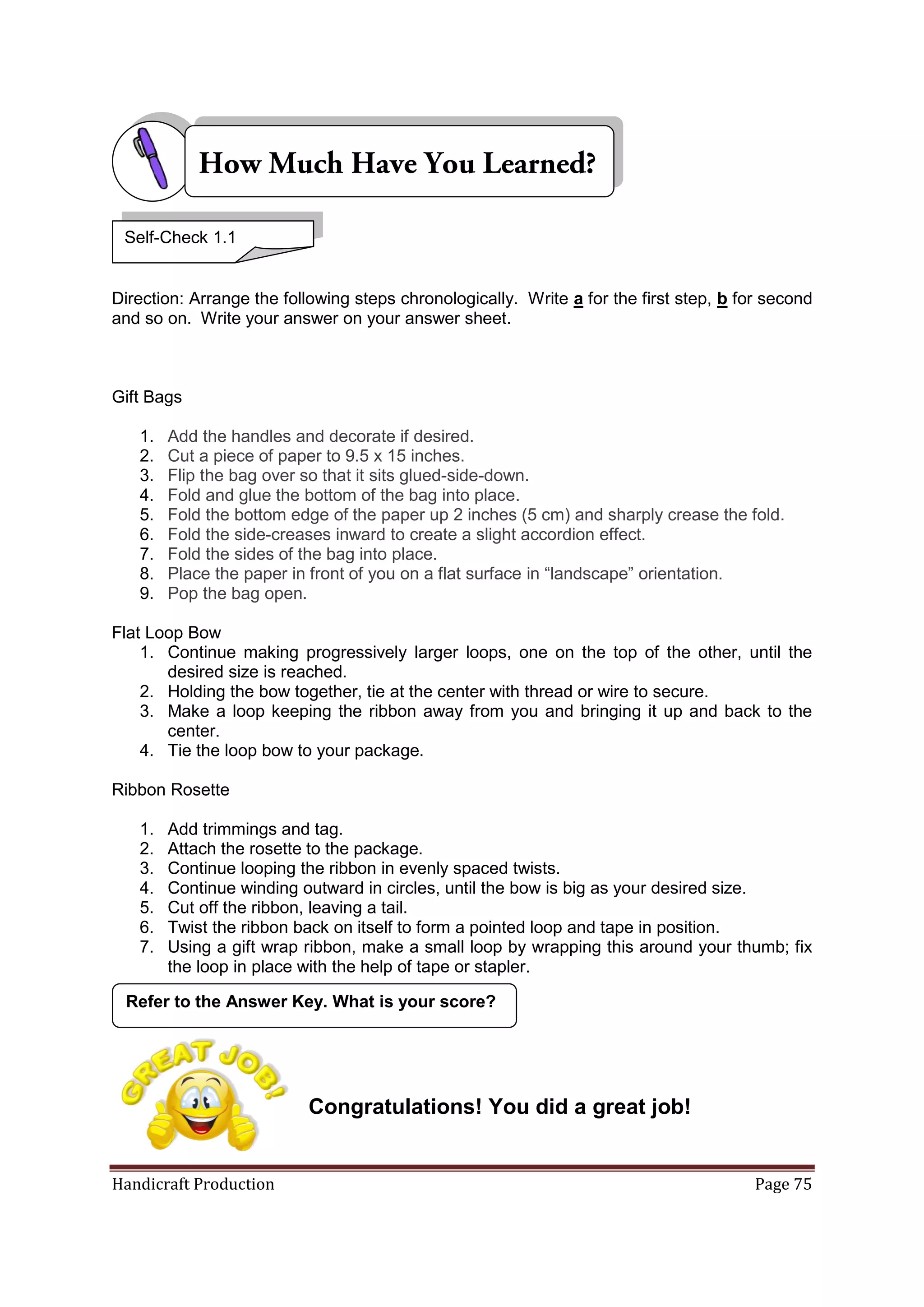 K-12 Module in T.L.E. Grade 8 Second Grading (Handicrafts) | PDF