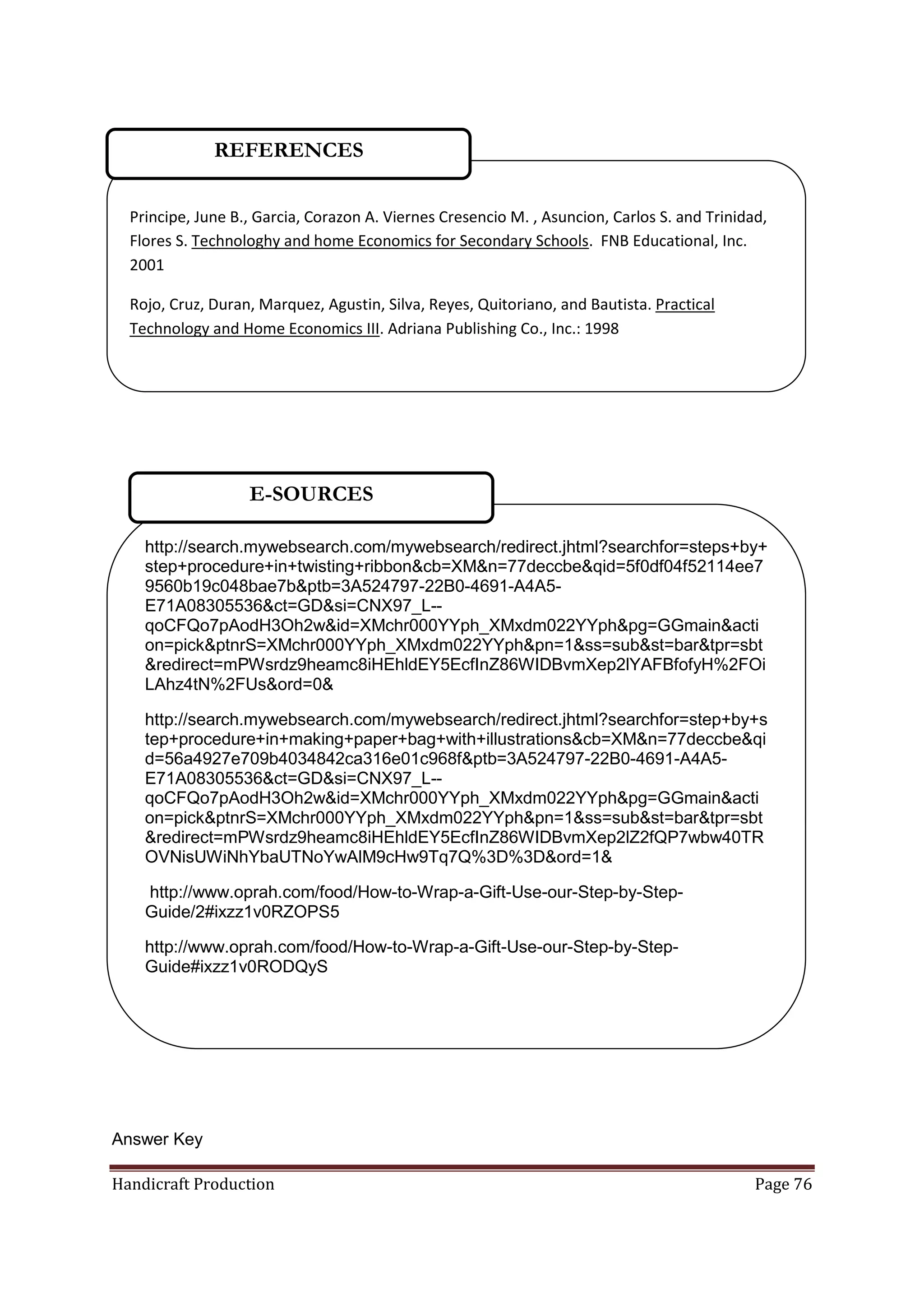K-12 Module in T.L.E. Grade 8 Second Grading (Handicrafts) | PDF