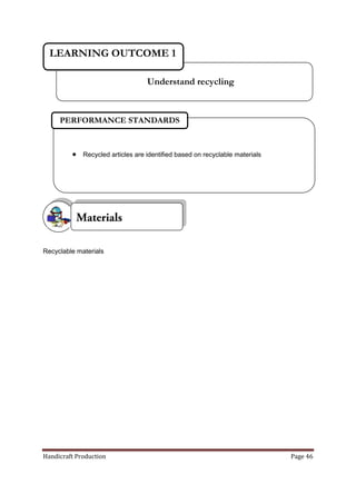 K-12 Module in T.L.E. Grade 8 Second Grading (Handicrafts) | PDF