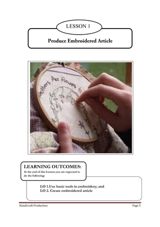 K-12 Module in T.L.E. Grade 8 Second Grading (Handicrafts) | PDF