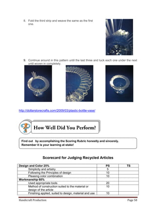 K-12 Module in T.L.E. Grade 8 Second Grading (Handicrafts) | PDF