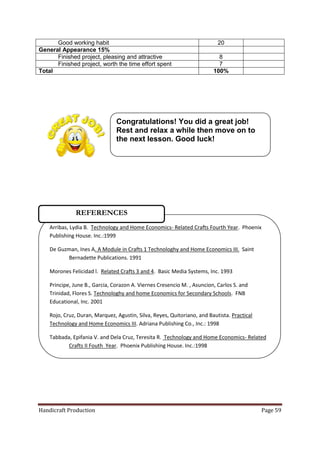 K-12 Module in T.L.E. Grade 8 Second Grading (Handicrafts) | PDF