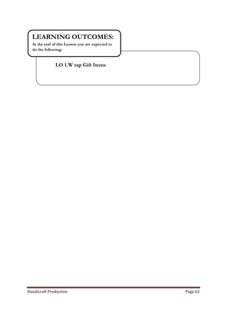 K-12 Module in T.L.E. Grade 8 Second Grading (Handicrafts) | PDF