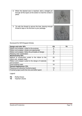 K-12 Module in T.L.E. Grade 8 Second Grading (Handicrafts) | PDF