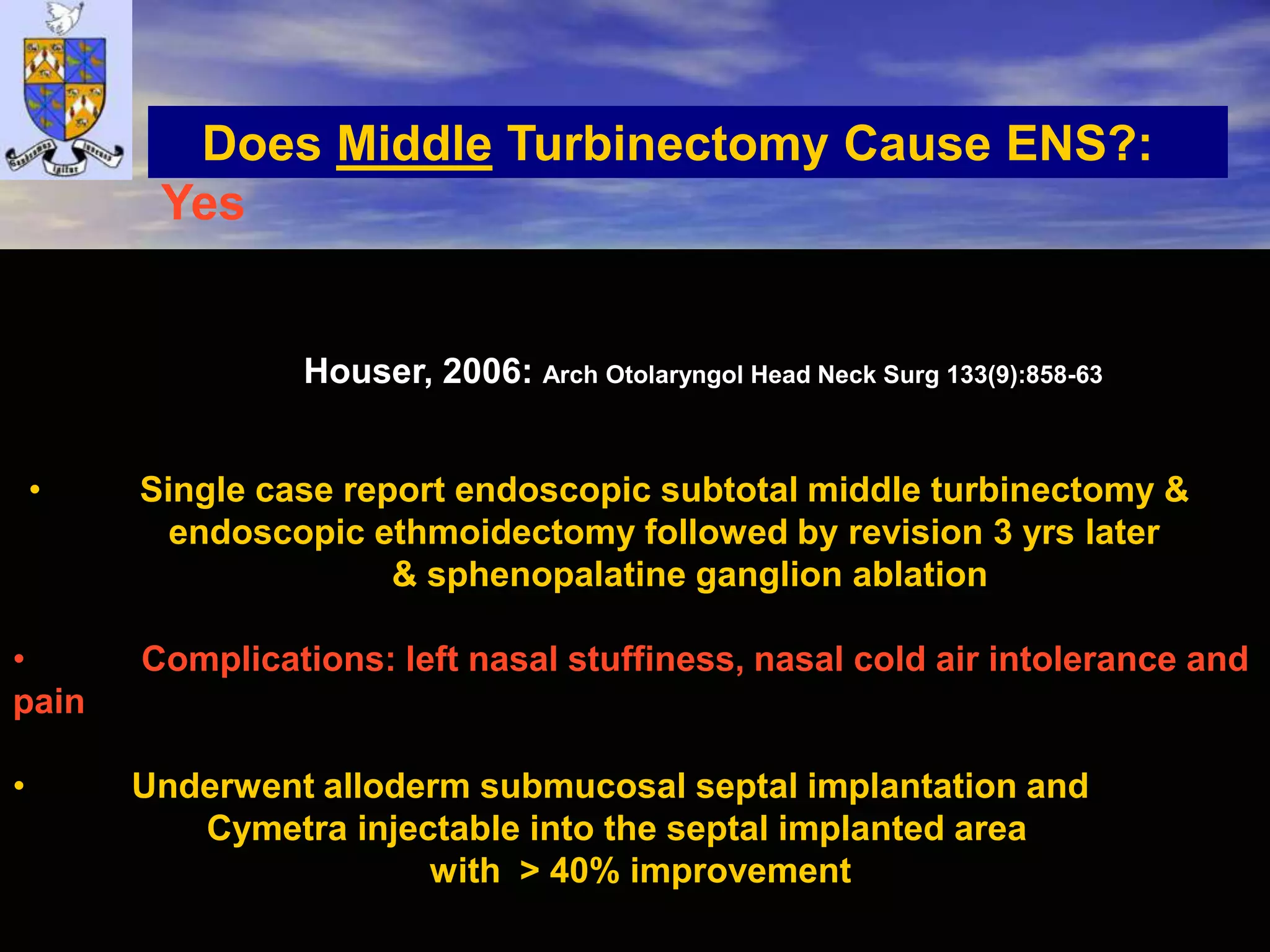 Role for Turbinectomy In the Crowded Nasal Airway, Is Empty Nose ...
