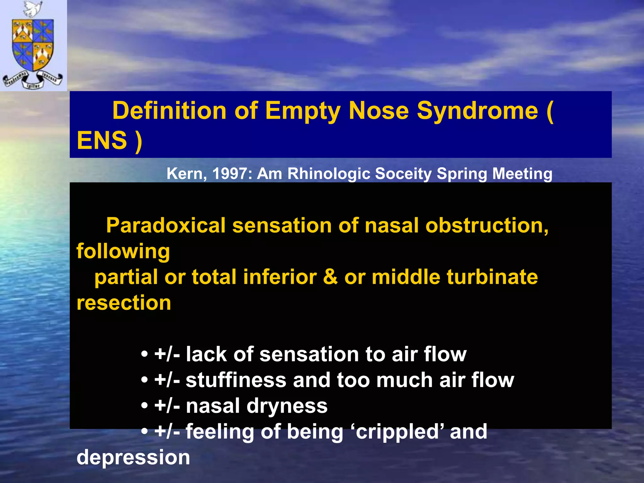 Role for Turbinectomy In the Crowded Nasal Airway, Is Empty Nose ...