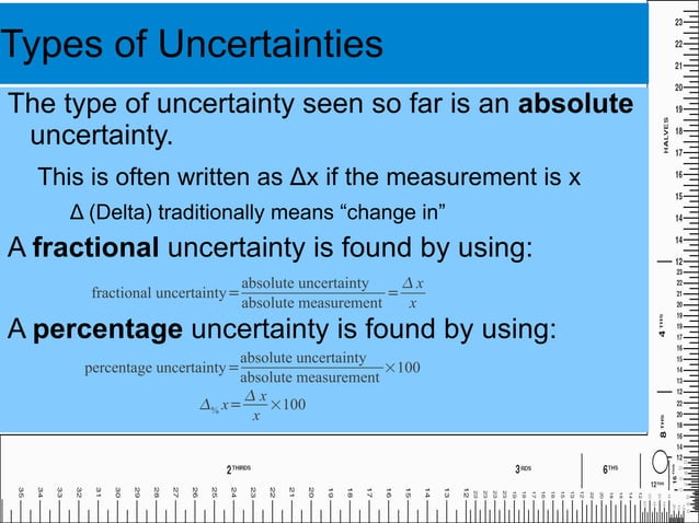 Physics 1.2b Errors and Uncertainties