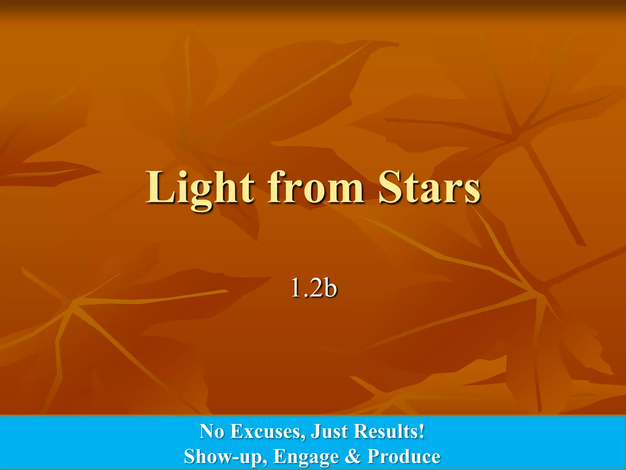 1.2b light from stars | PPT