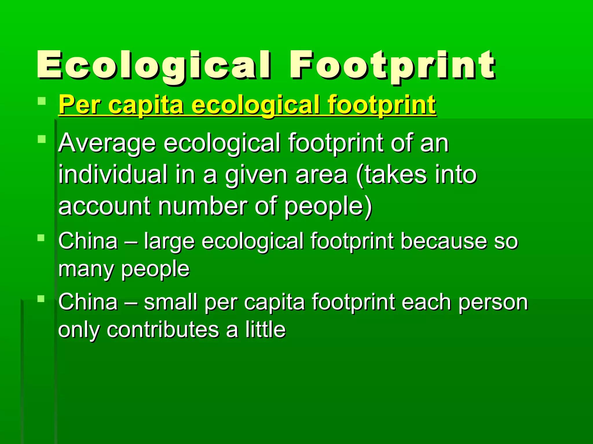 1 2 ecological footprint | PPT