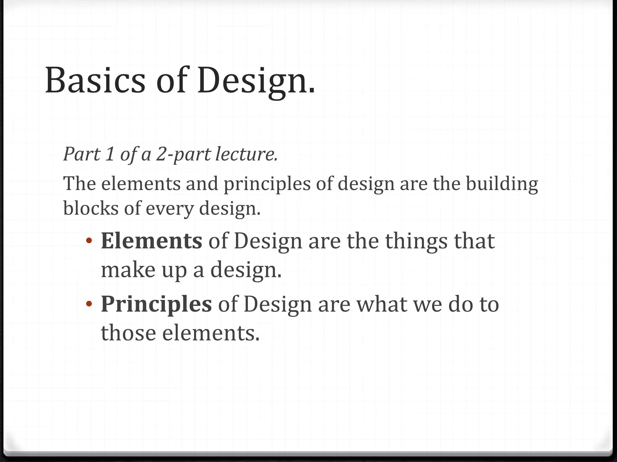 1-1 Elements of Design lecture | PPT