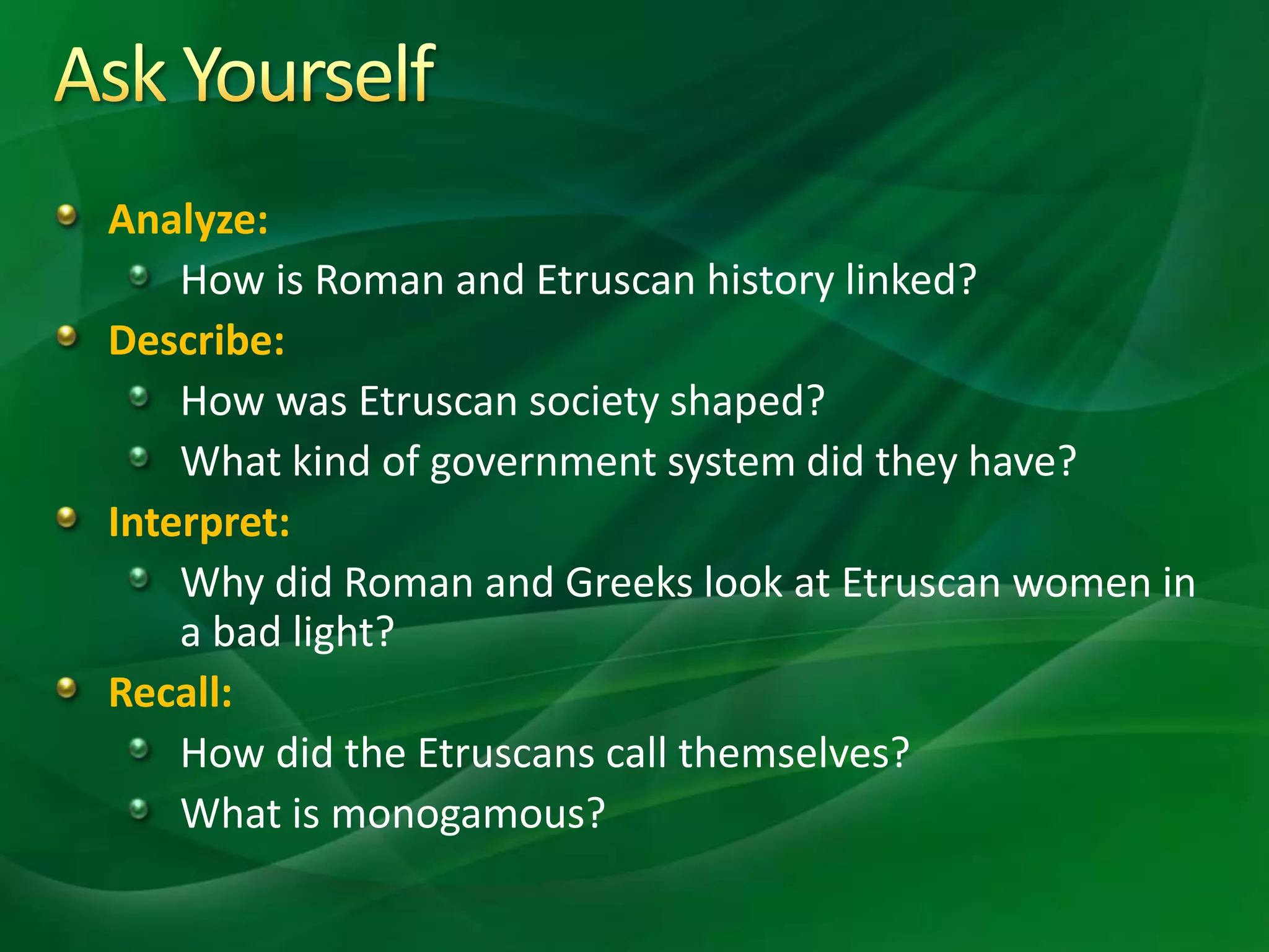 The Etruscans | PPTX