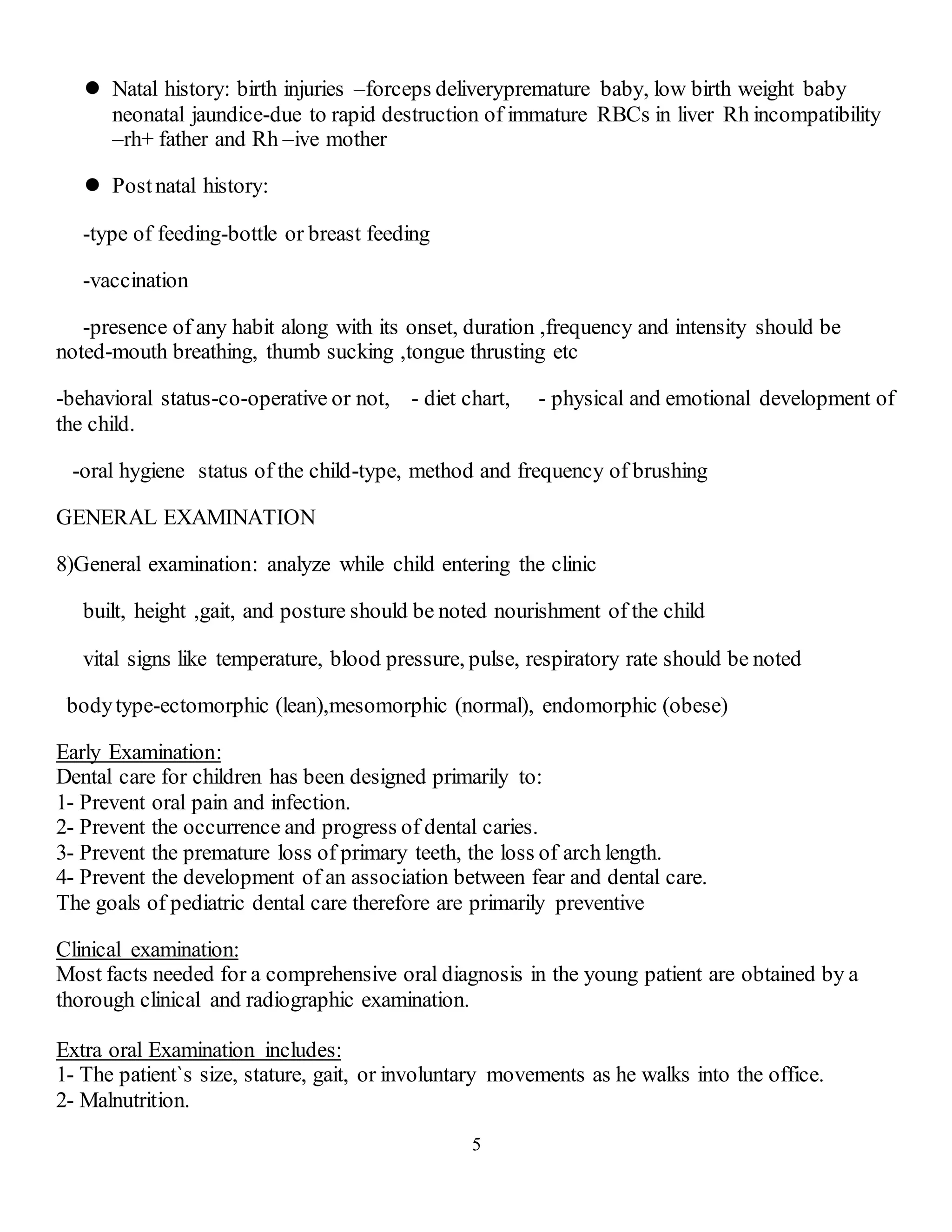 pediatric _ 1 2 exam & treatment plan. | DOCX