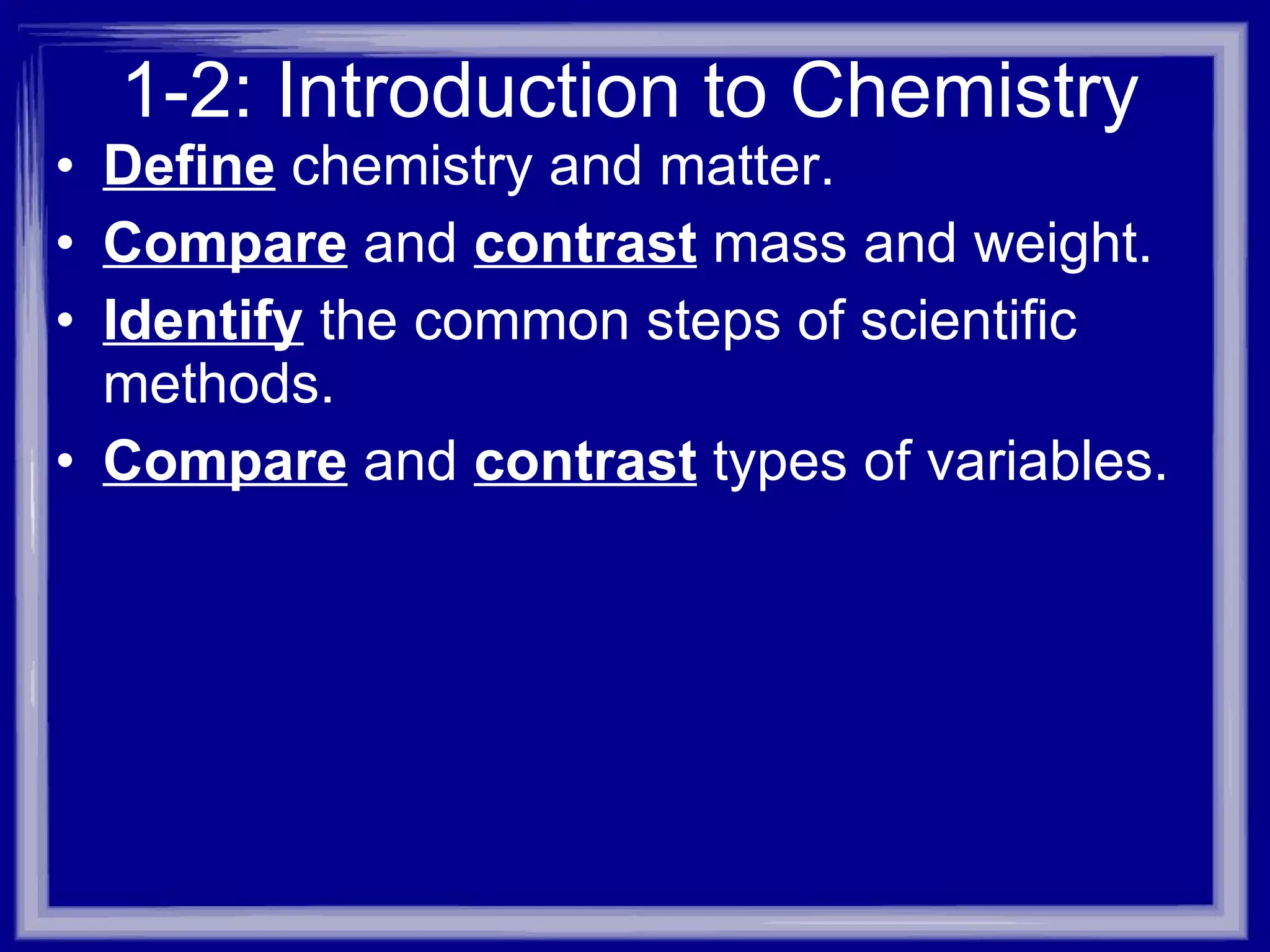 1-2 Introduction to Chemistry | PPT