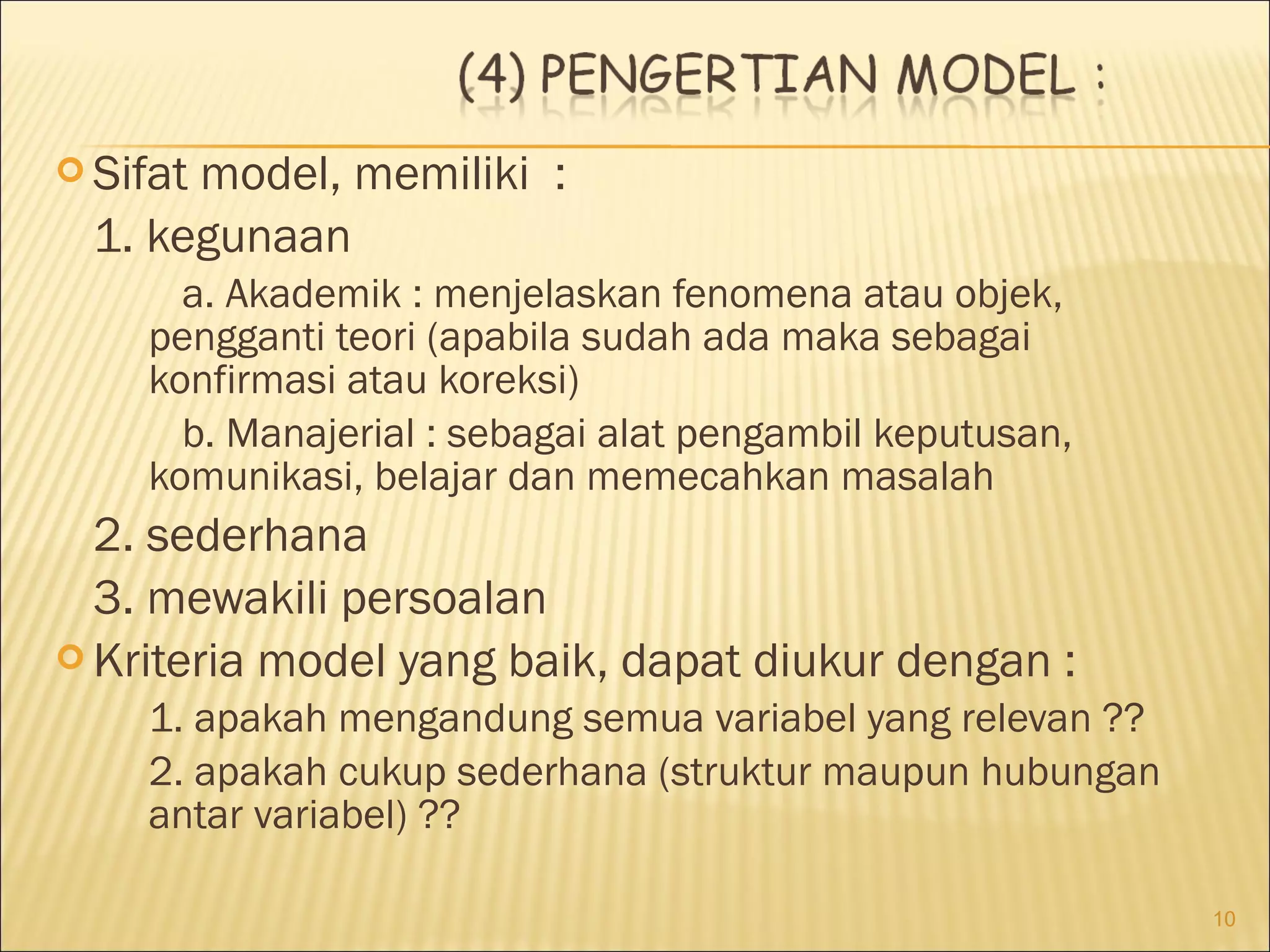 konsep dasar pemodelan | PPT