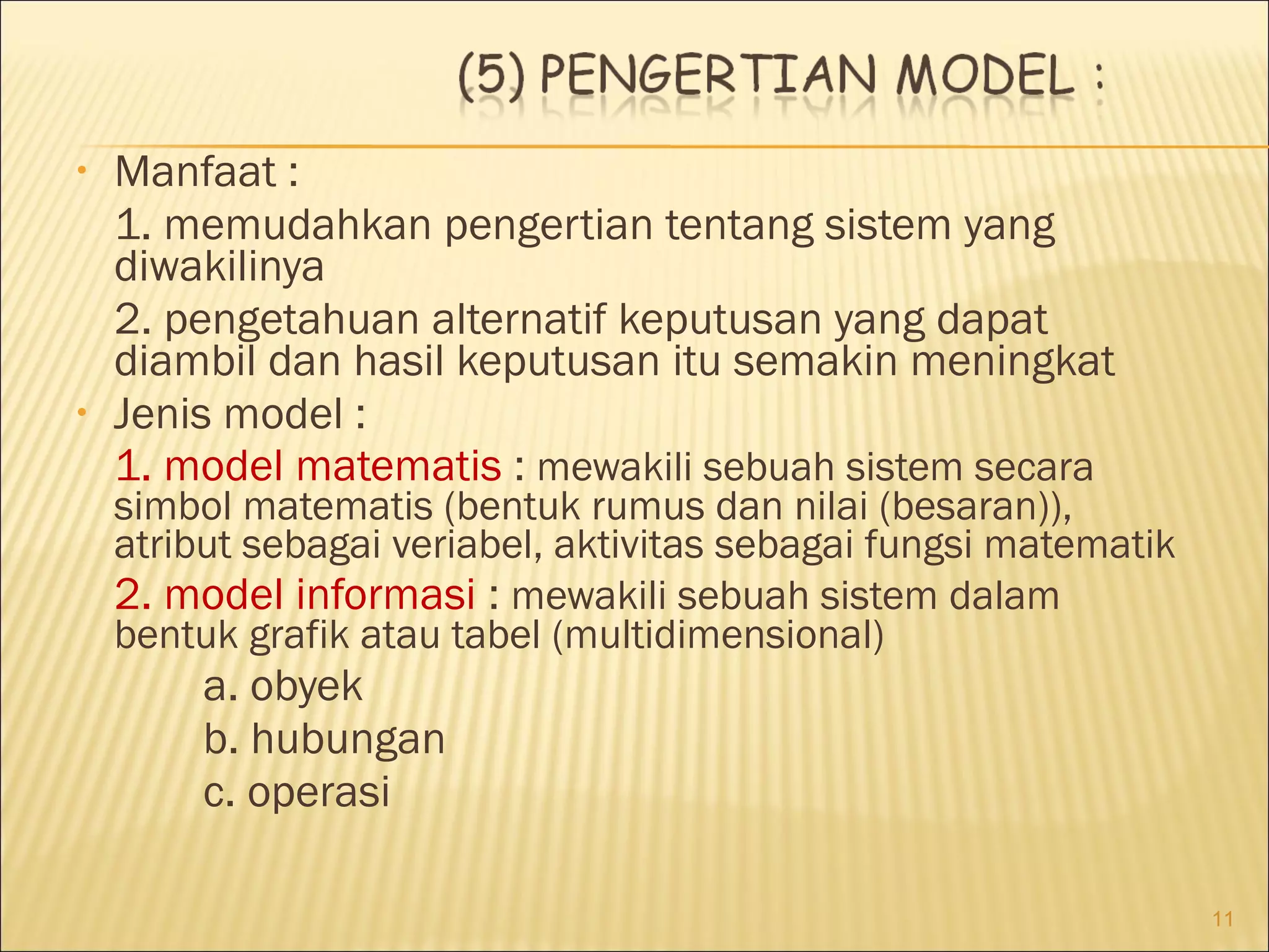 konsep dasar pemodelan | PPT