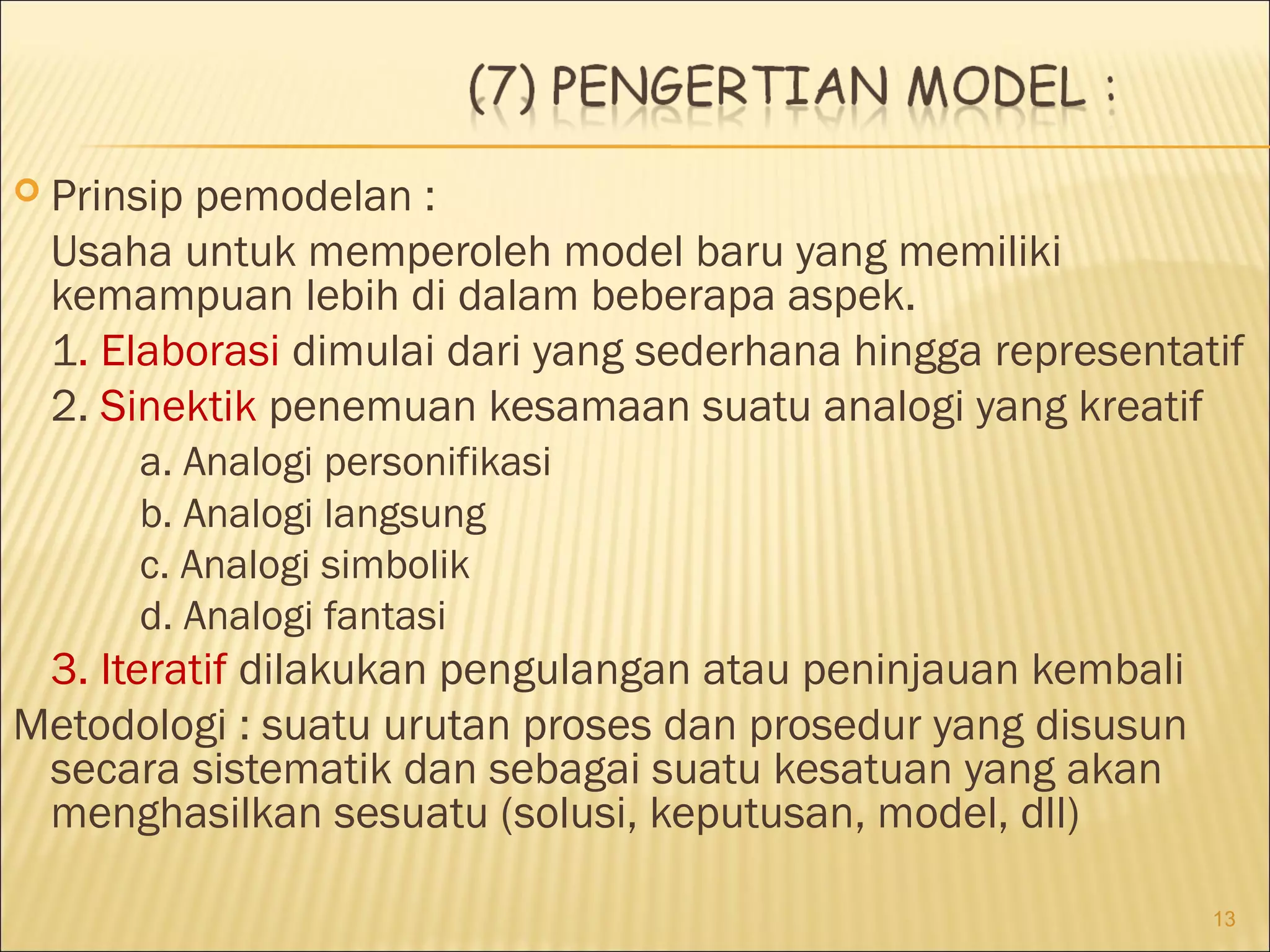konsep dasar pemodelan | PPT