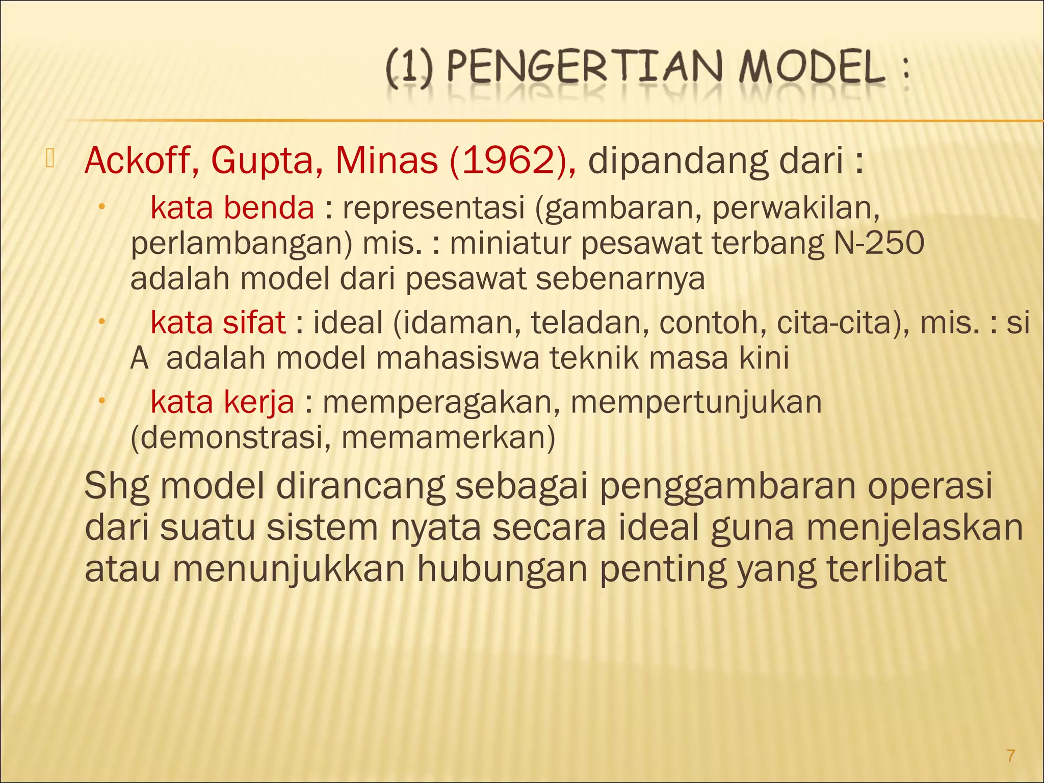 konsep dasar pemodelan | PPT