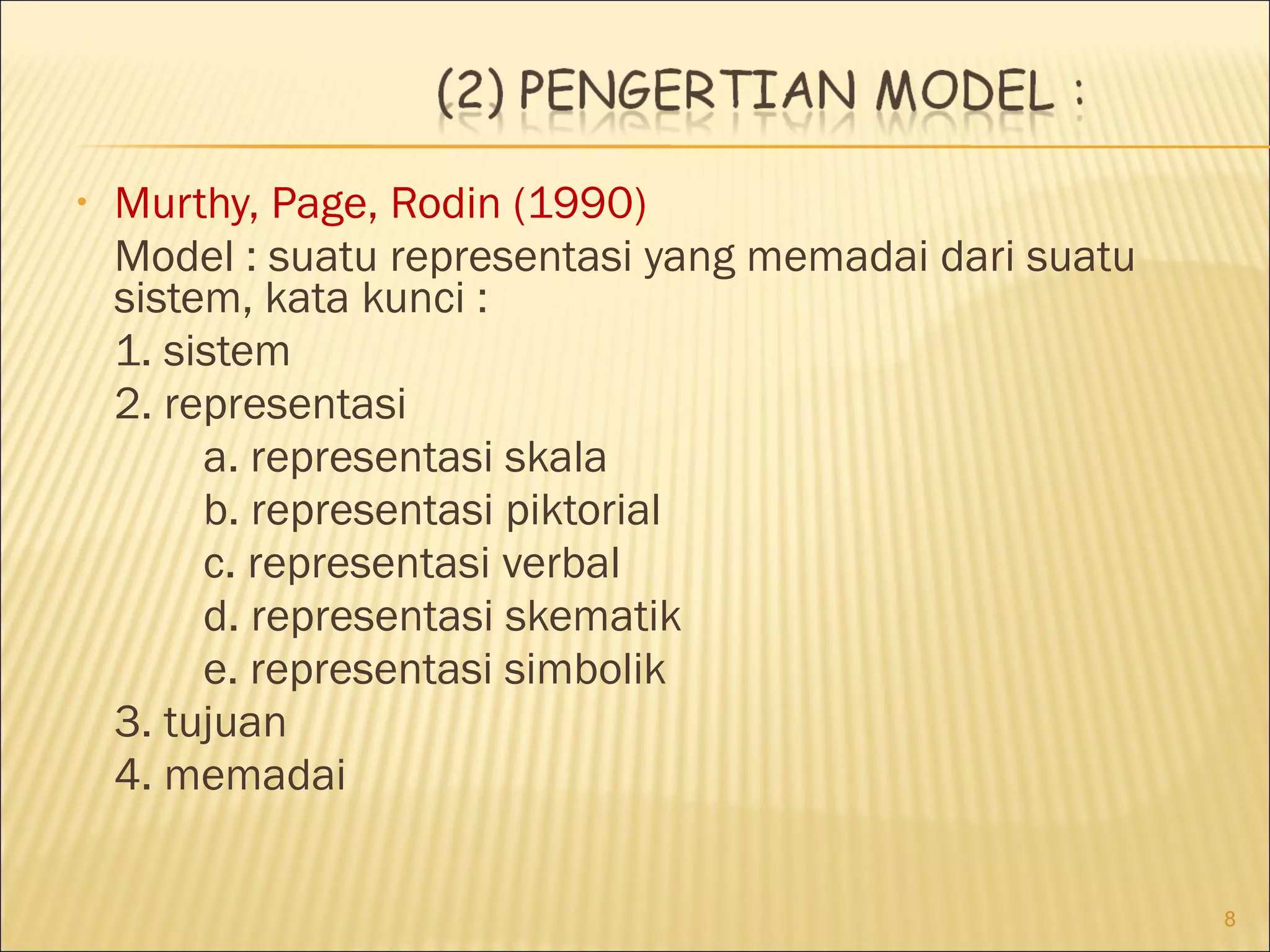 konsep dasar pemodelan | PPT