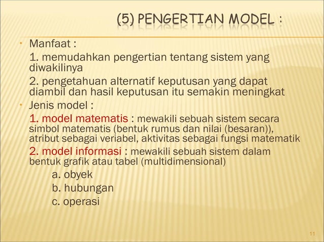 konsep dasar pemodelan | PPT