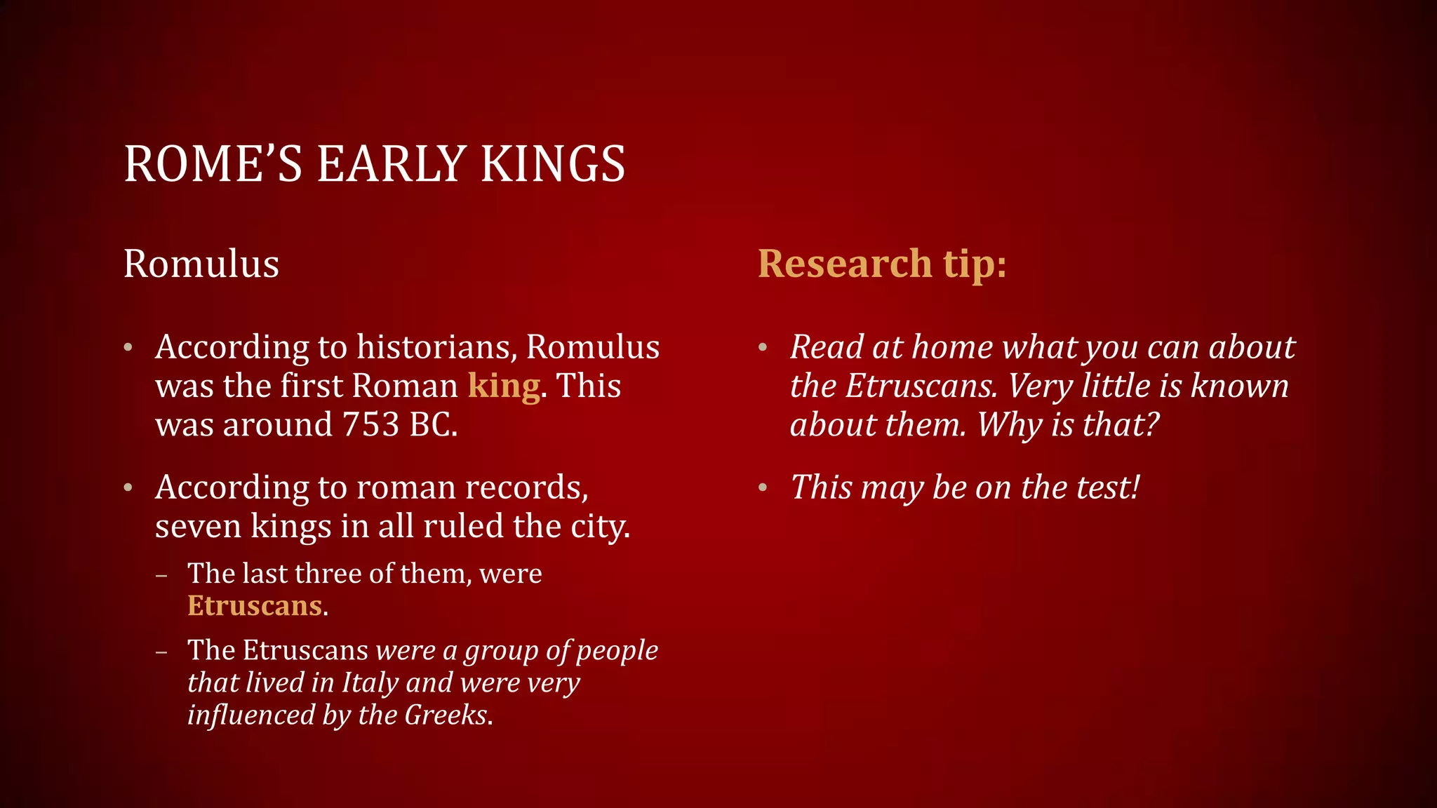 Rome: Legendary Origins | PPT