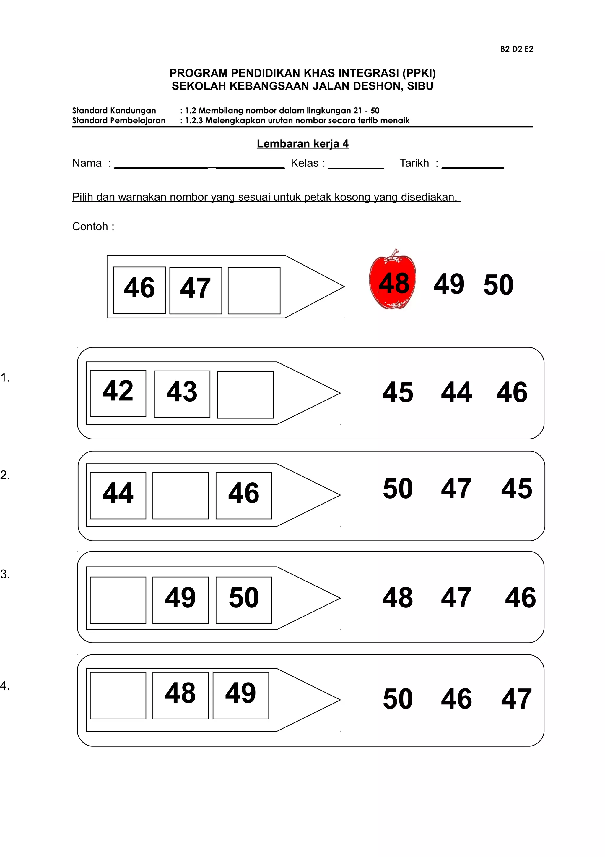 1.2 membilang nombor dalam lingkungan 21 50 c | DOC