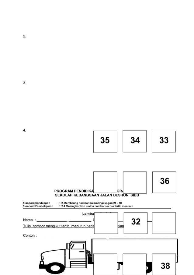 1.2 membilang nombor dalam lingkungan 21 50 e | PDF