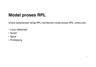model proses dalam pengembangan perangkat lunak | PDF