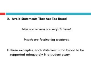 1 2 planning and thesis statements | PPT