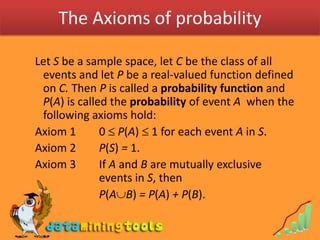Probability And Its Axioms | PPTX