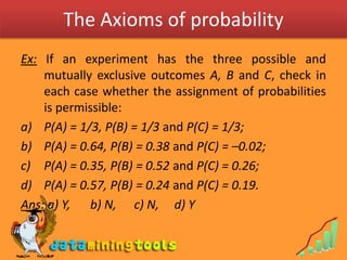 Probability And Its Axioms | PPTX