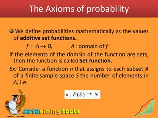 Probability And Its Axioms | PPT