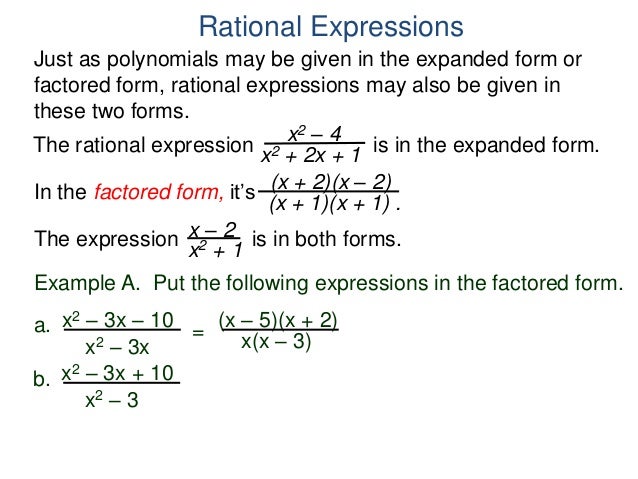 1.3 rational expressions