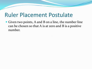1.2 Ruler Postulates | PPTX